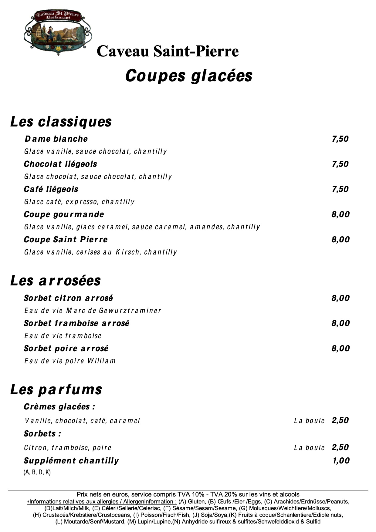 Restaurant Caveau Saint-Pierre - 68000 Colmar Alsace France